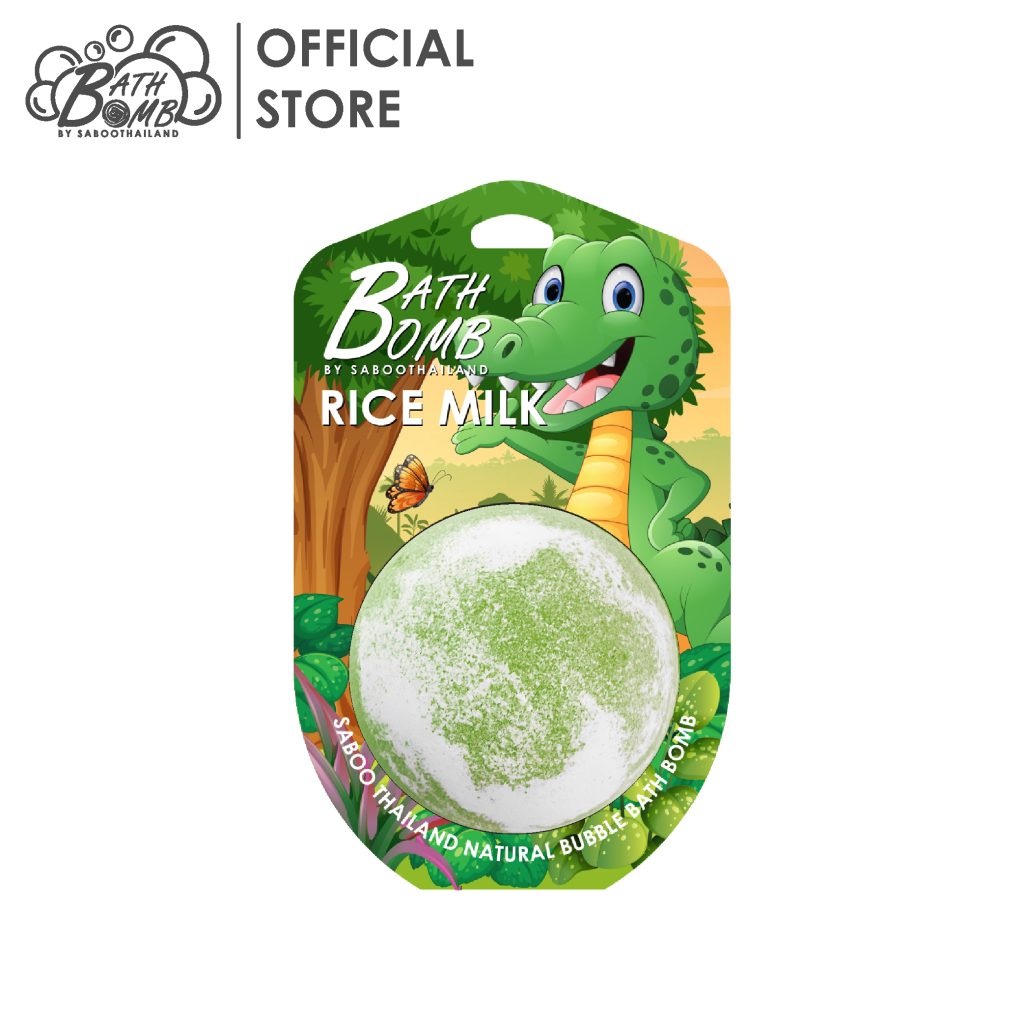 Jungle Bubble Bath Bomb – Rice Milk 150g – Bathbomb Thailand